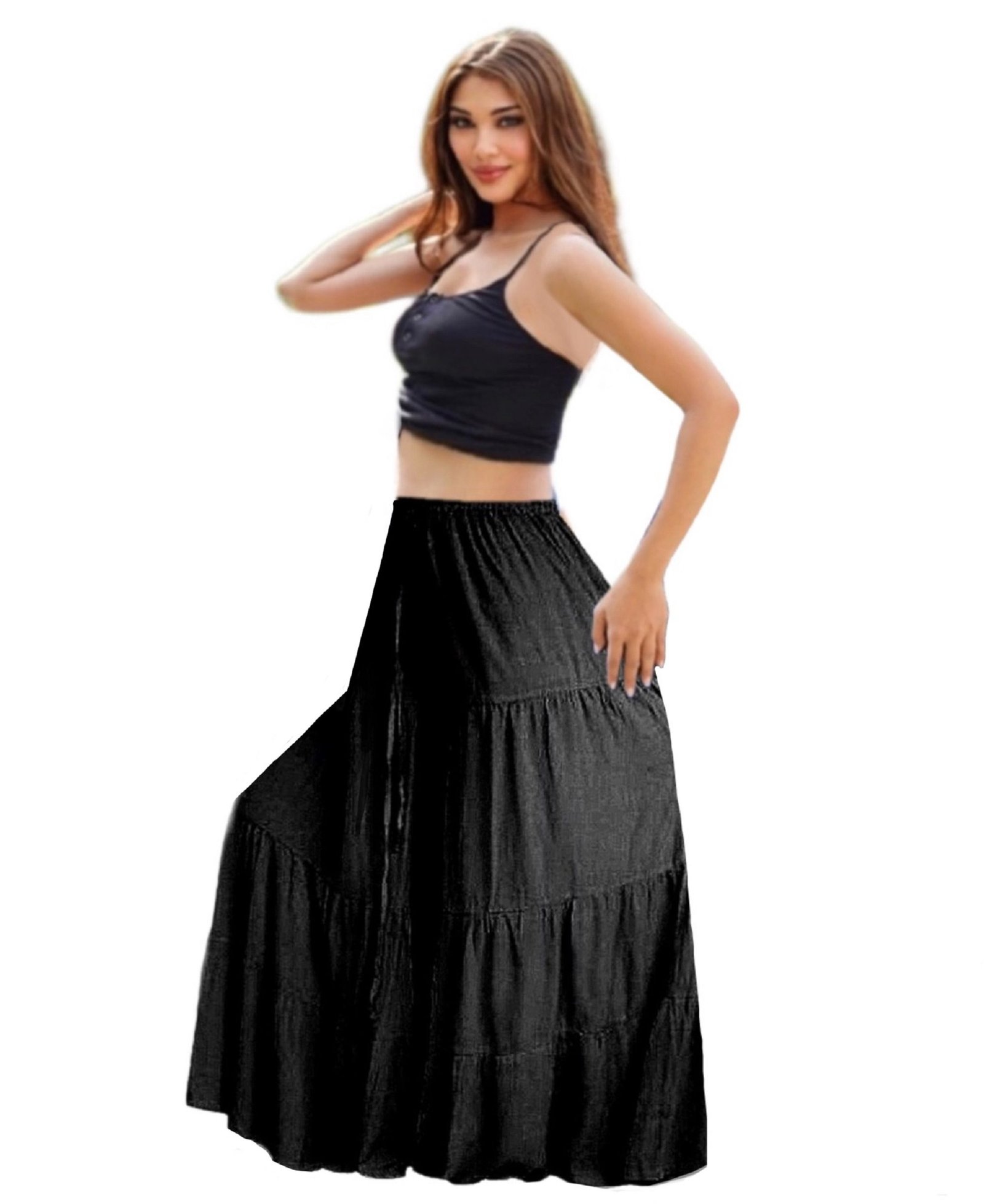 Gauchos Ruffled Pant, Wide Leg, Elastic Waist, Drawstring Ties ...