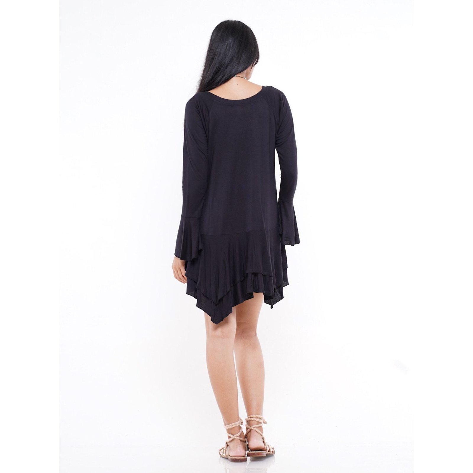 Short Dress, Asymmetrical Layered Hem, Mini Length Short Dress or Over ...
