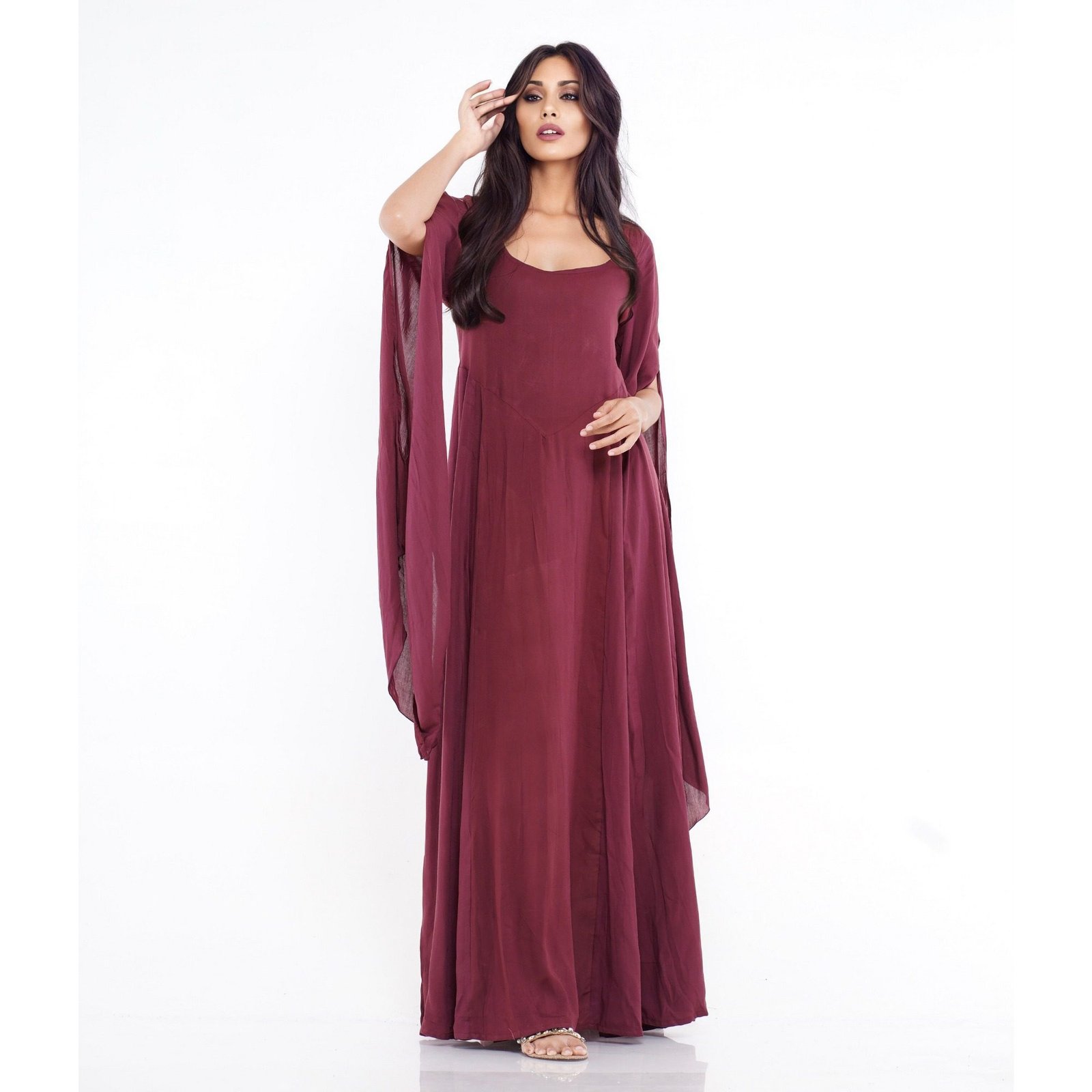 Boho Maxi Dress, Cottagegoth, Renaissance, Wiccan, Flowing Sleeve ...