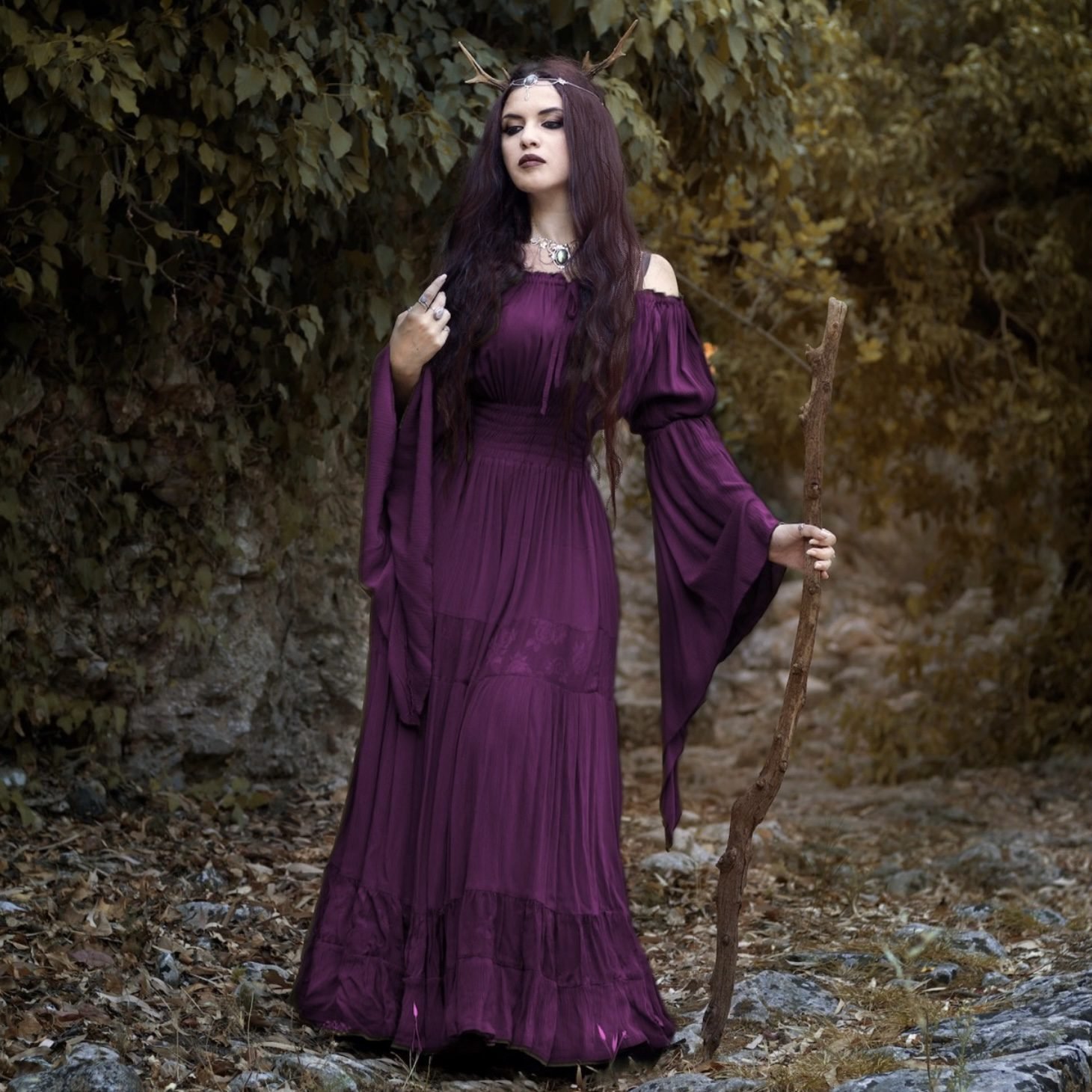 Bohemian Dress, Cottagecore Dress, Costume, Renaissance, Cottagegoth ...