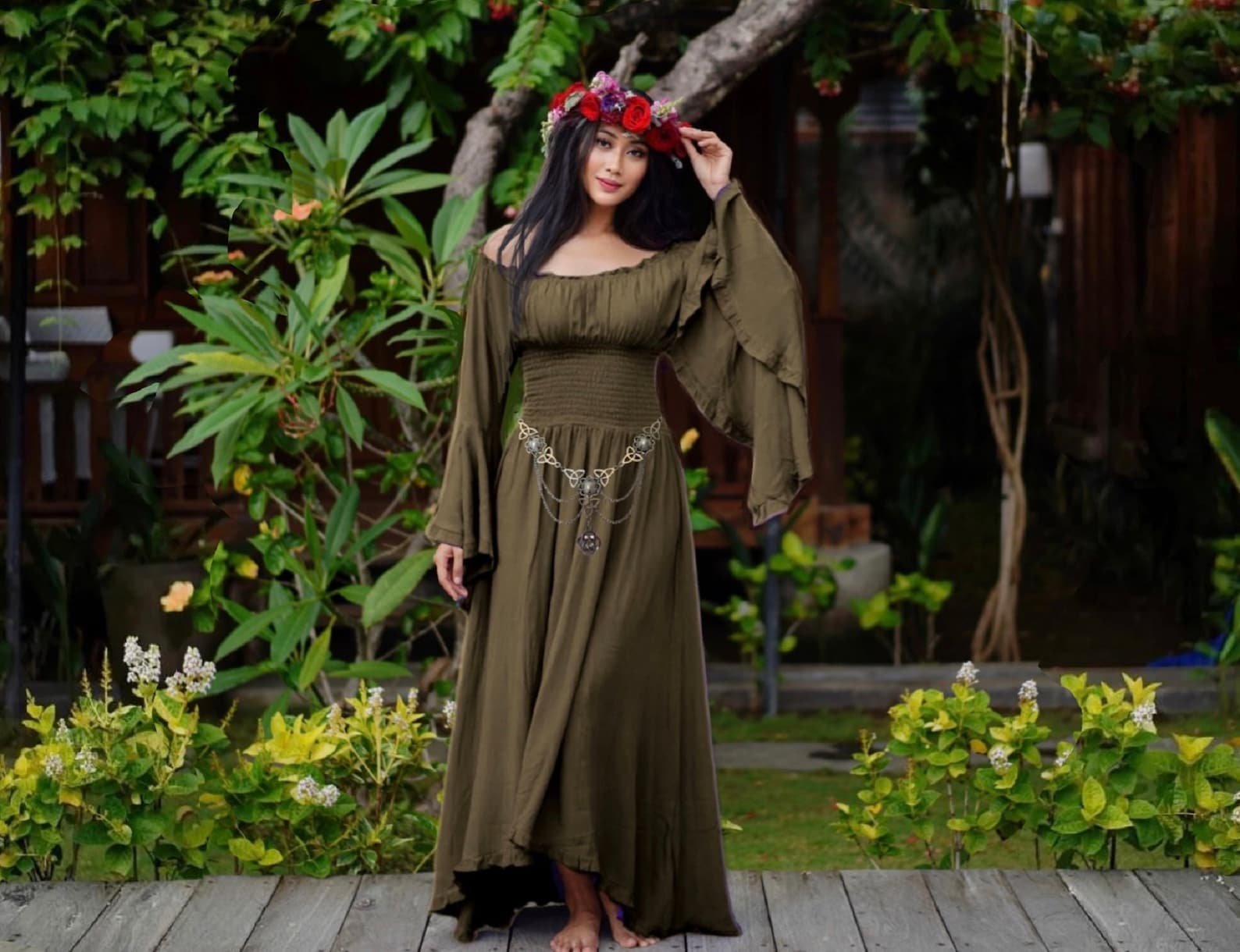 Cottagecore, Maxi Dress, Pirate Dress, Ren Faire, Costume, Peasant ...