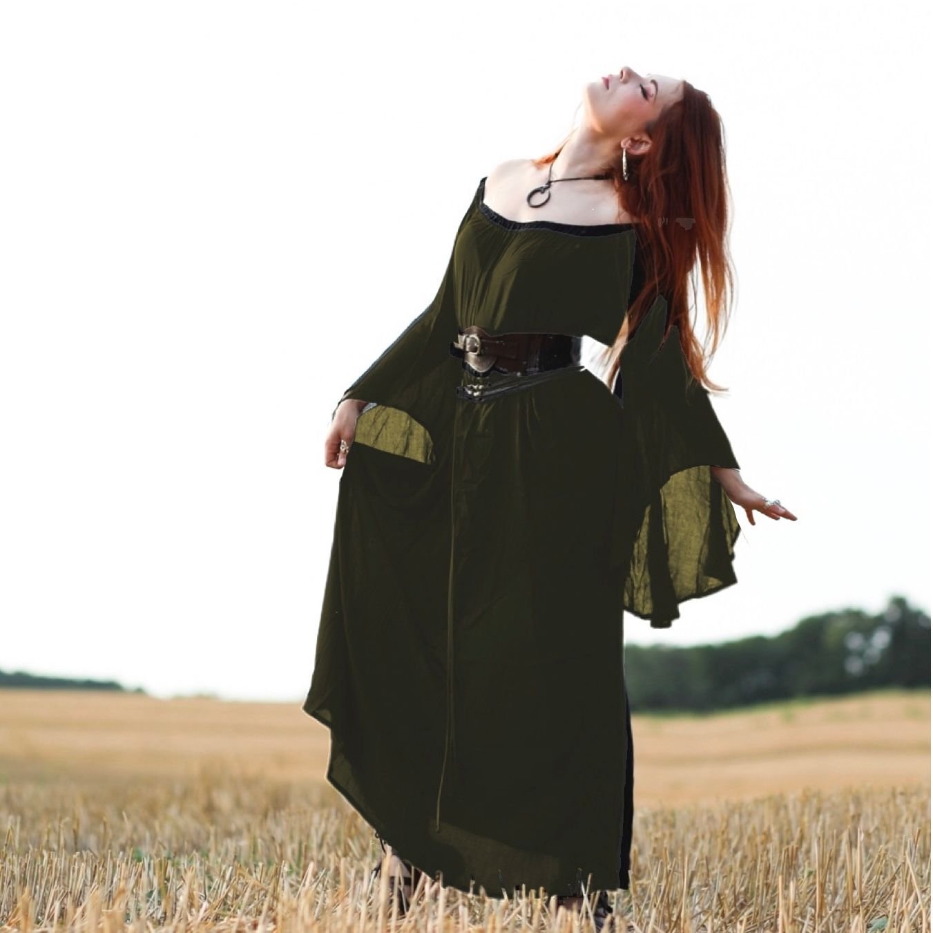 Black Slip Dress, Layering Basic Dress, Undergarment, Renaissance ...