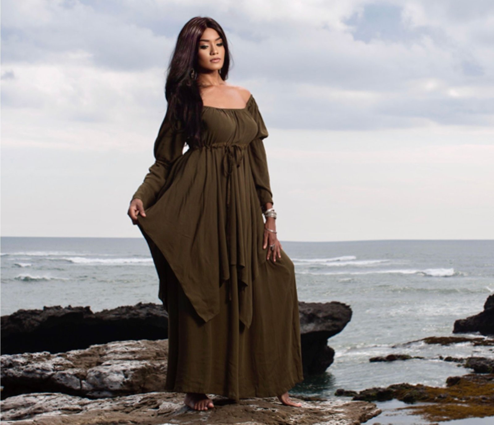 Cottagecore Dress, Maxi Dress, Cottagegoth, Empire Waist, Fantasy Dress ...
